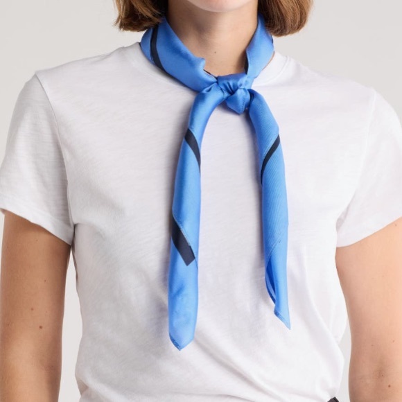 kate spade | Accessories | Kate Spade Silk Scarf Blue | Poshmark